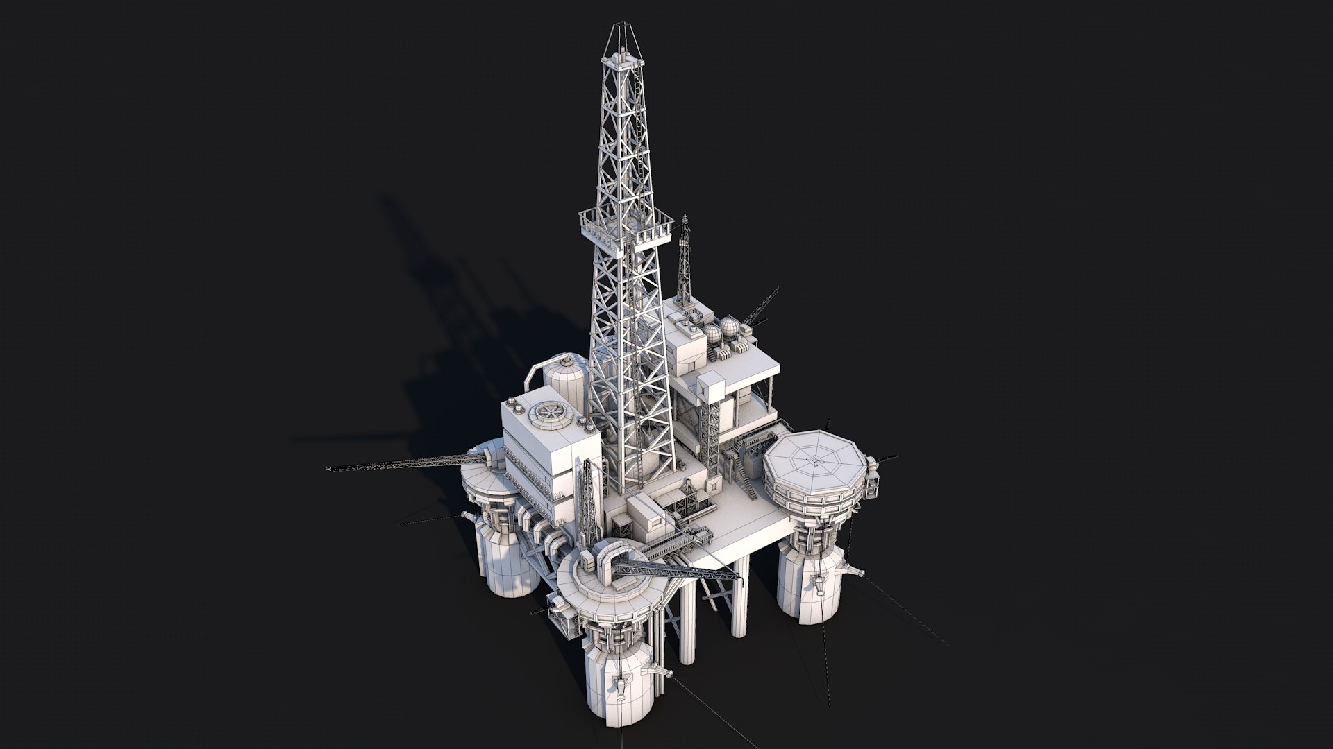 3D Model Oil Rig Platform - TurboSquid 2203548