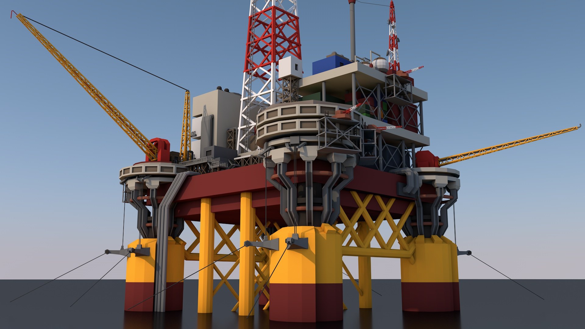 3D Model Oil Rig Platform - TurboSquid 2203548