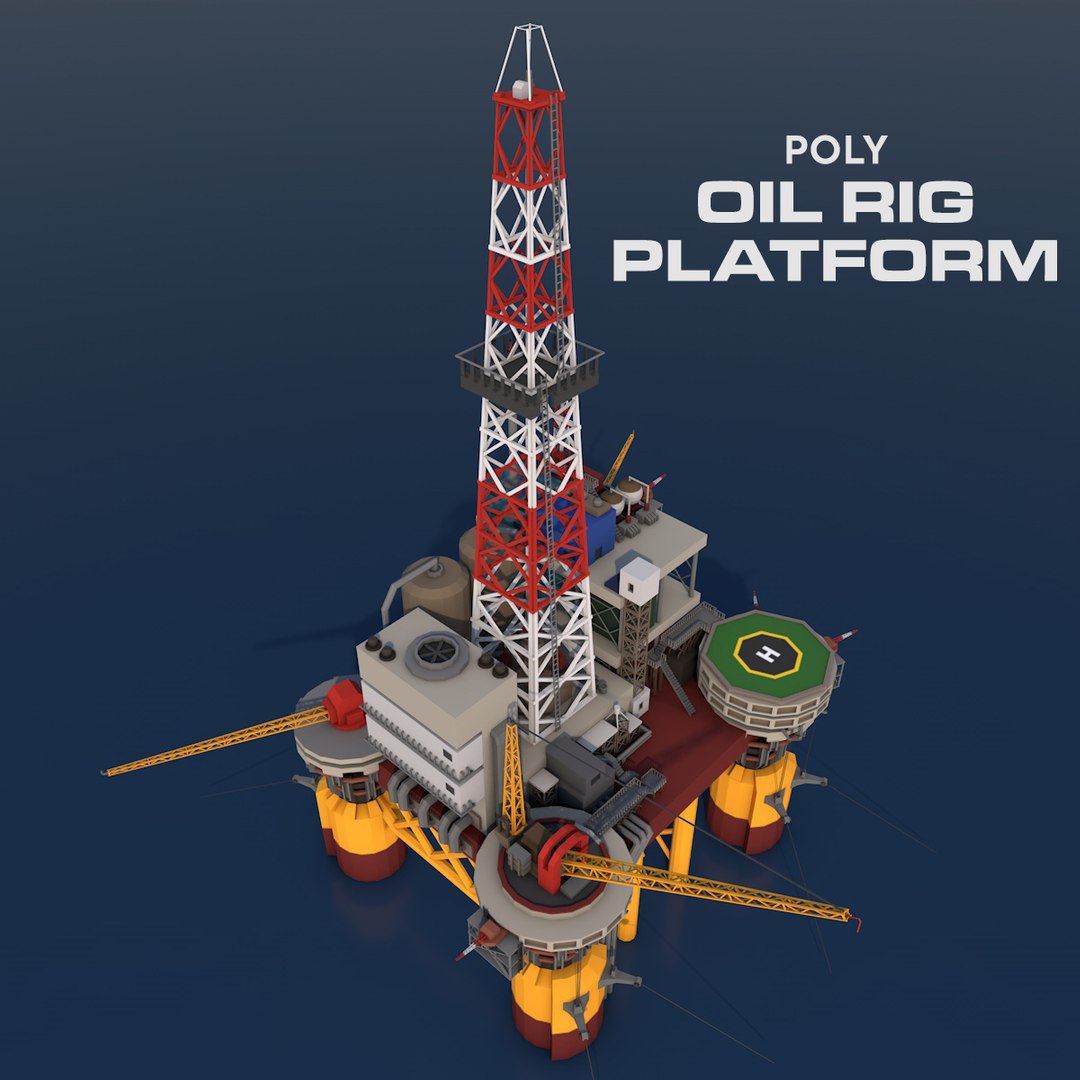 3D Model Oil Rig Platform - TurboSquid 2203548
