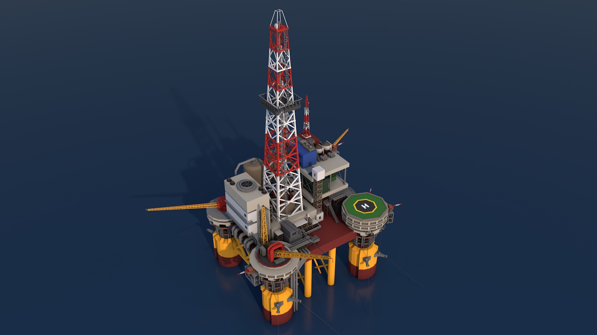 3D Model Oil Rig Platform - TurboSquid 2203548