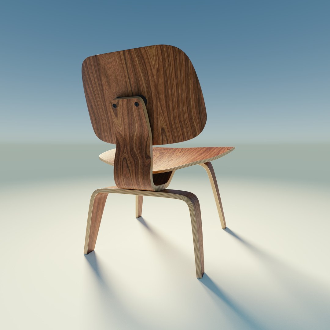 3d Model Eames Lounge Chair Wood