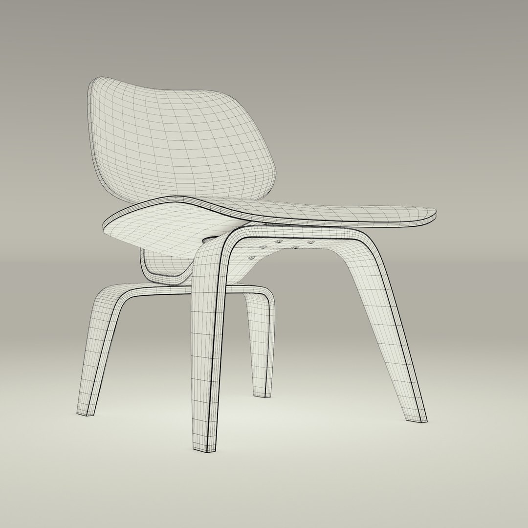 3d Model Eames Lounge Chair Wood