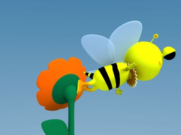 3d model cartoon bee