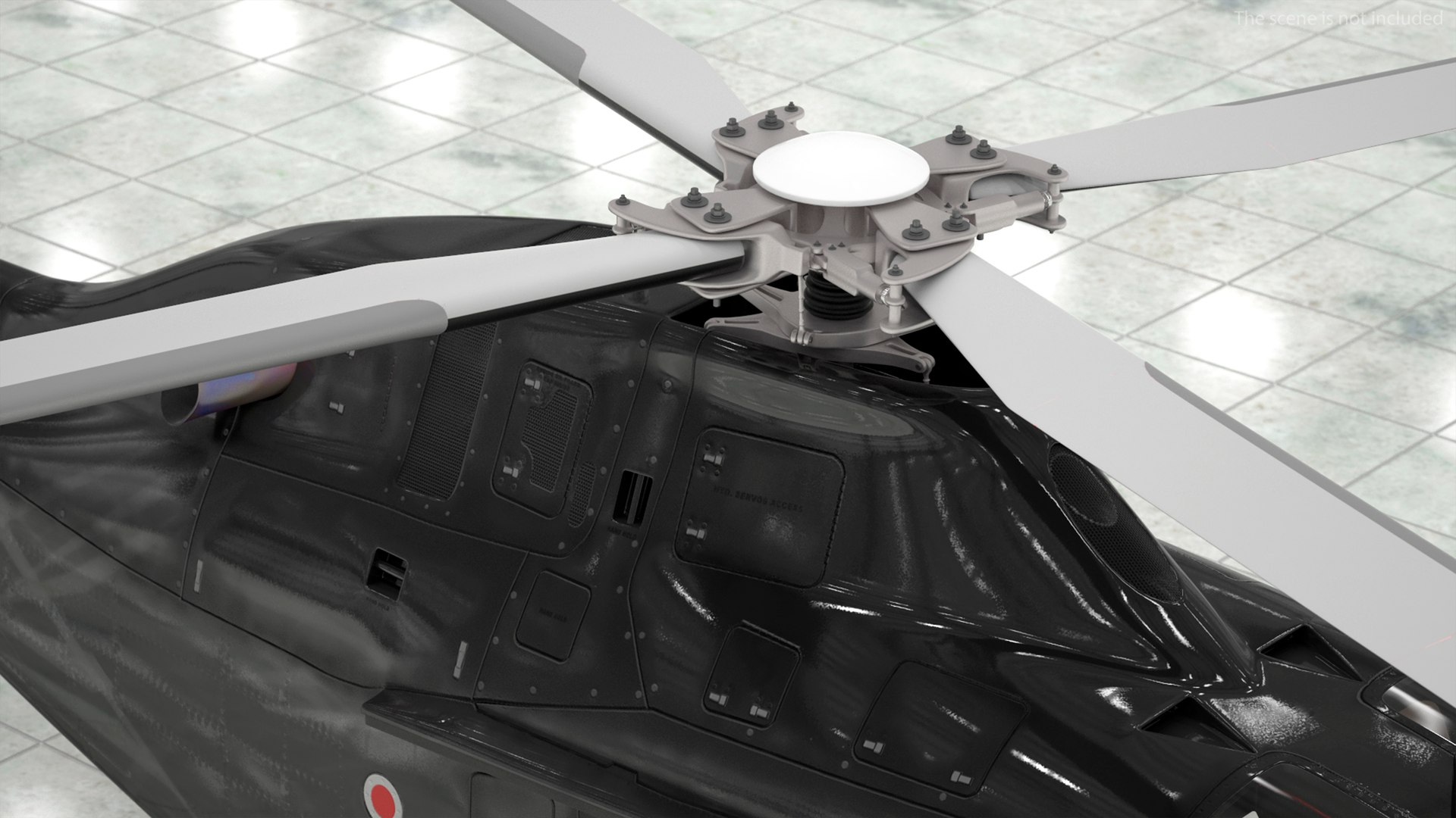 Utility Helicopter Black Rigged 3D model - TurboSquid 2163570
