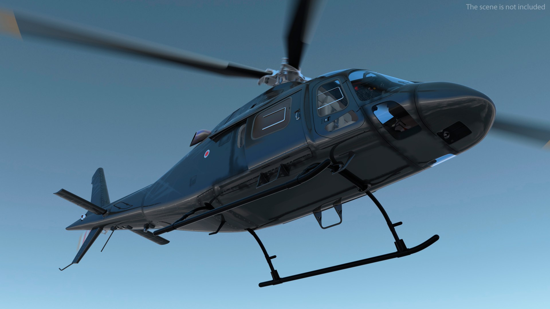 Utility Helicopter Black Rigged 3D model - TurboSquid 2163570