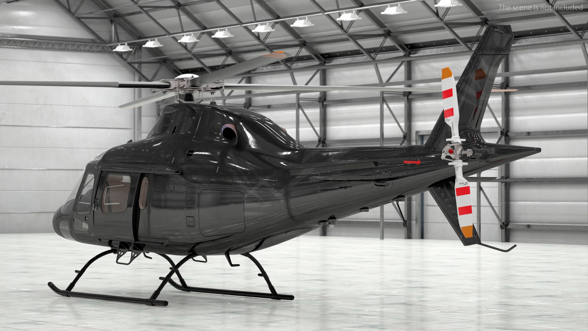 Utility Helicopter Black Rigged 3D model - TurboSquid 2163570