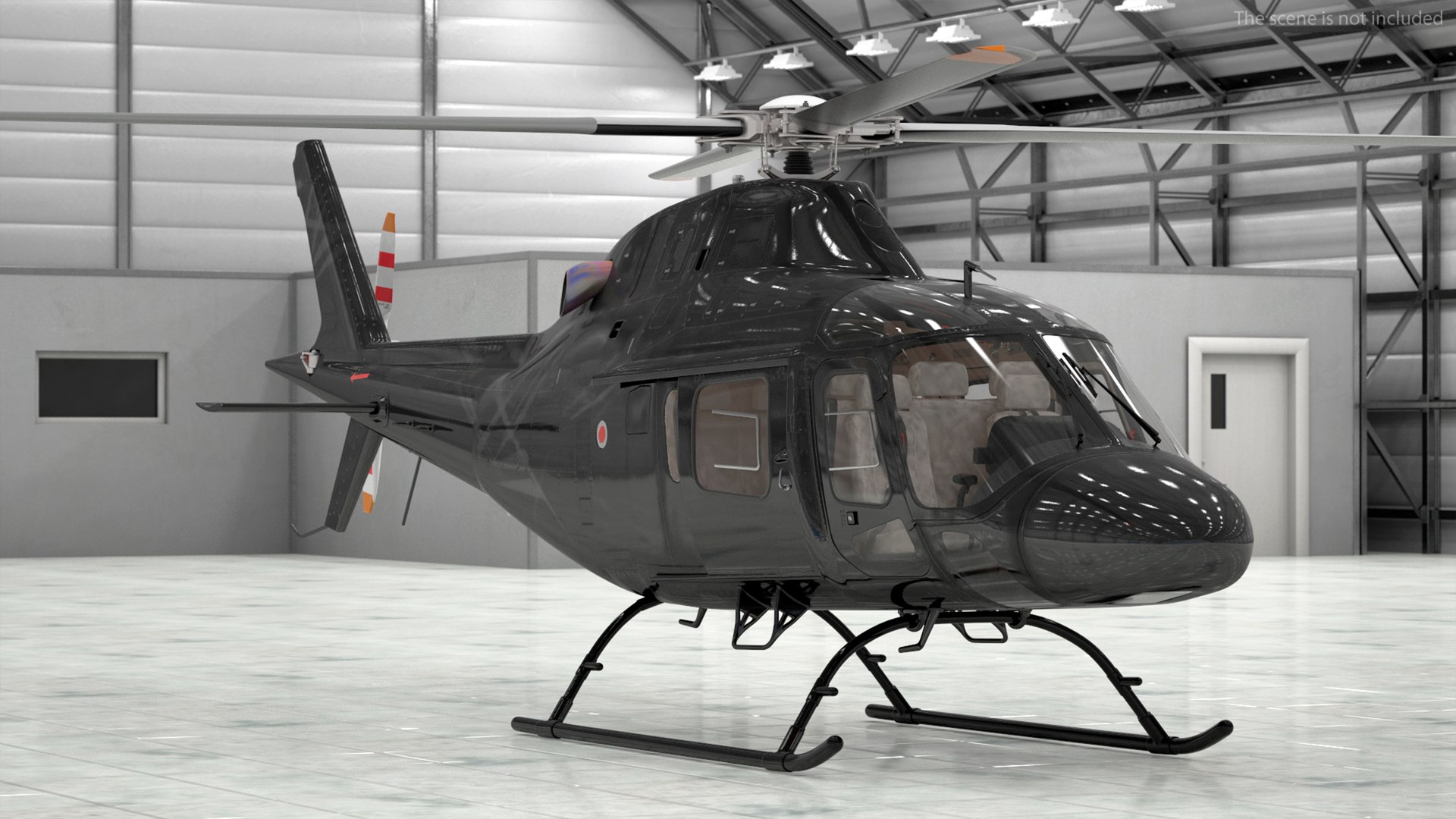Utility Helicopter Black Rigged 3D model - TurboSquid 2163570