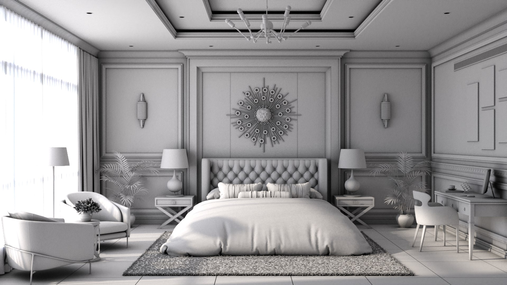 Master Bedroom 3D - TurboSquid 1540589
