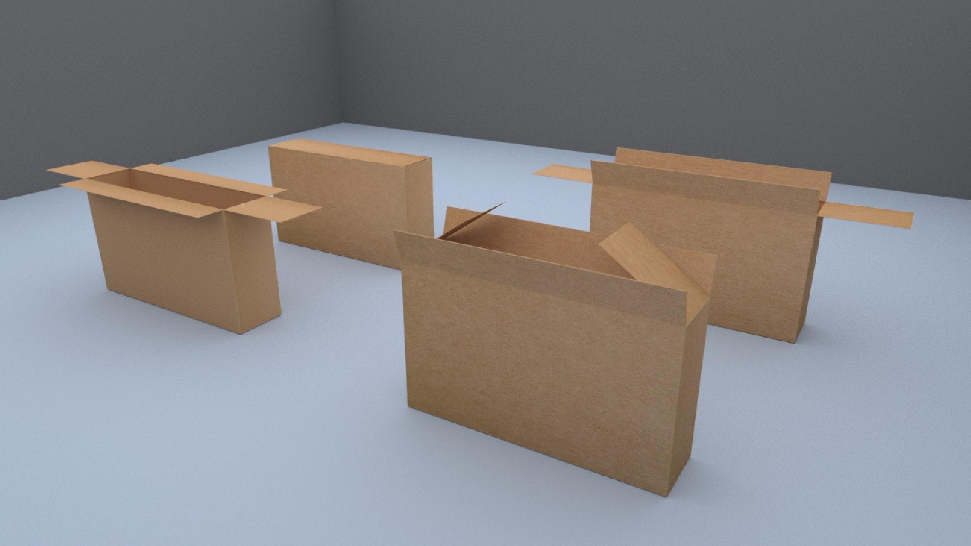 Free 3D Model Cardboard Box Model - TurboSquid 1845665