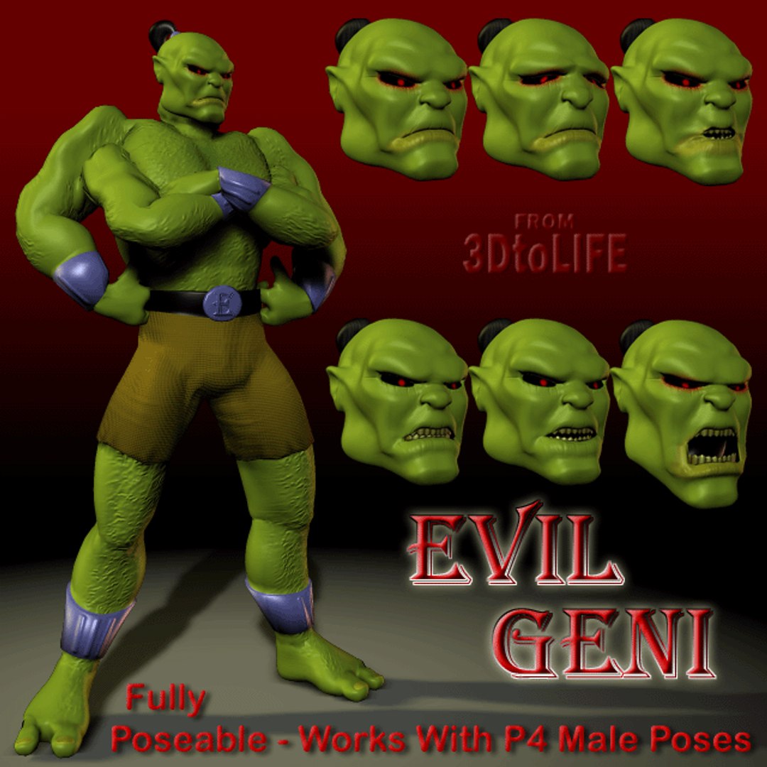 geni figure arms 3d model