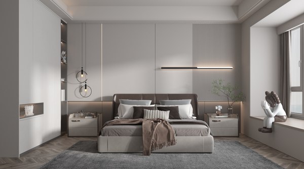 modelo 3d Diseño de estilo dormitorio moderno. - TurboSquid 2183520