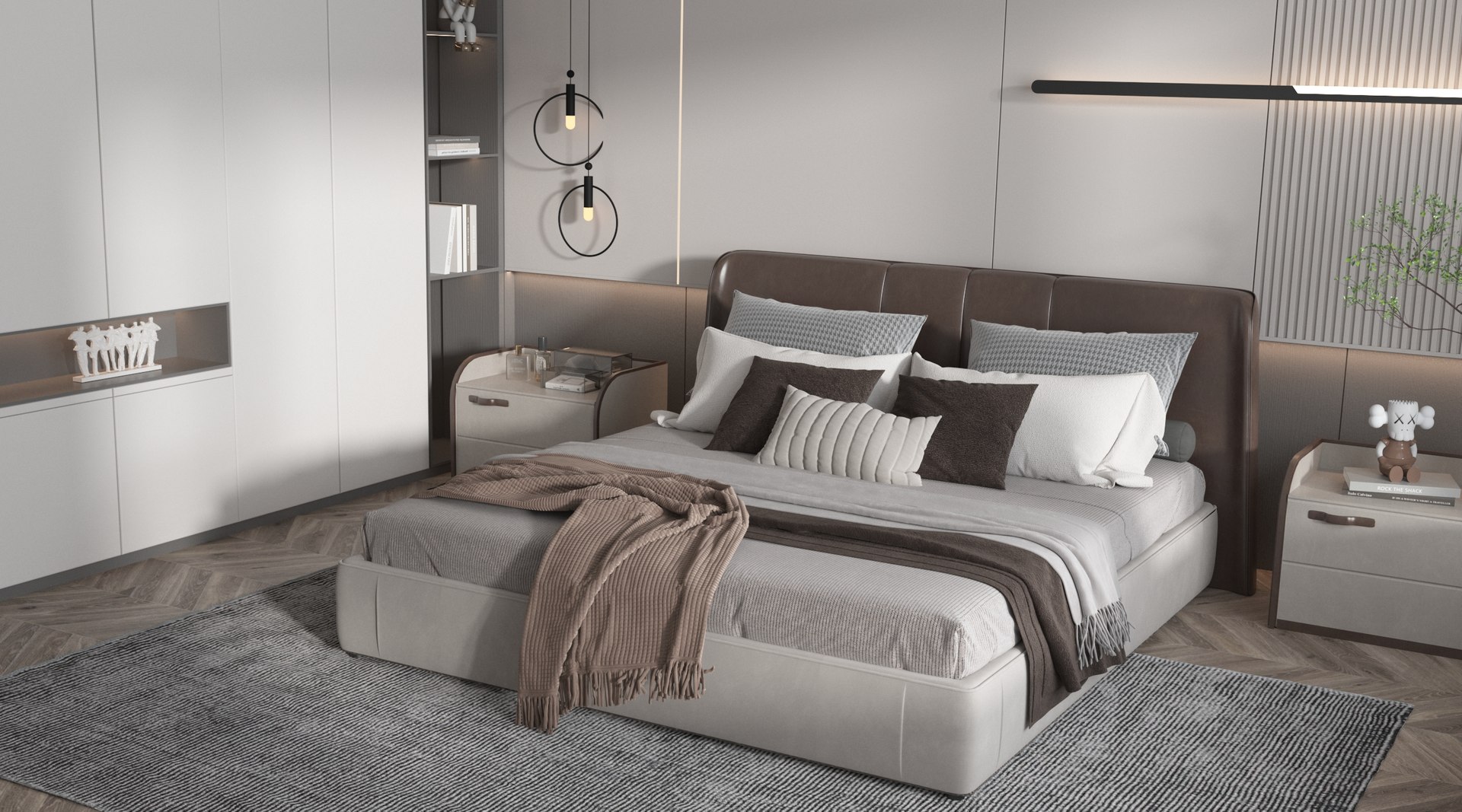 3D Modern bedroom style design model - TurboSquid 2183520