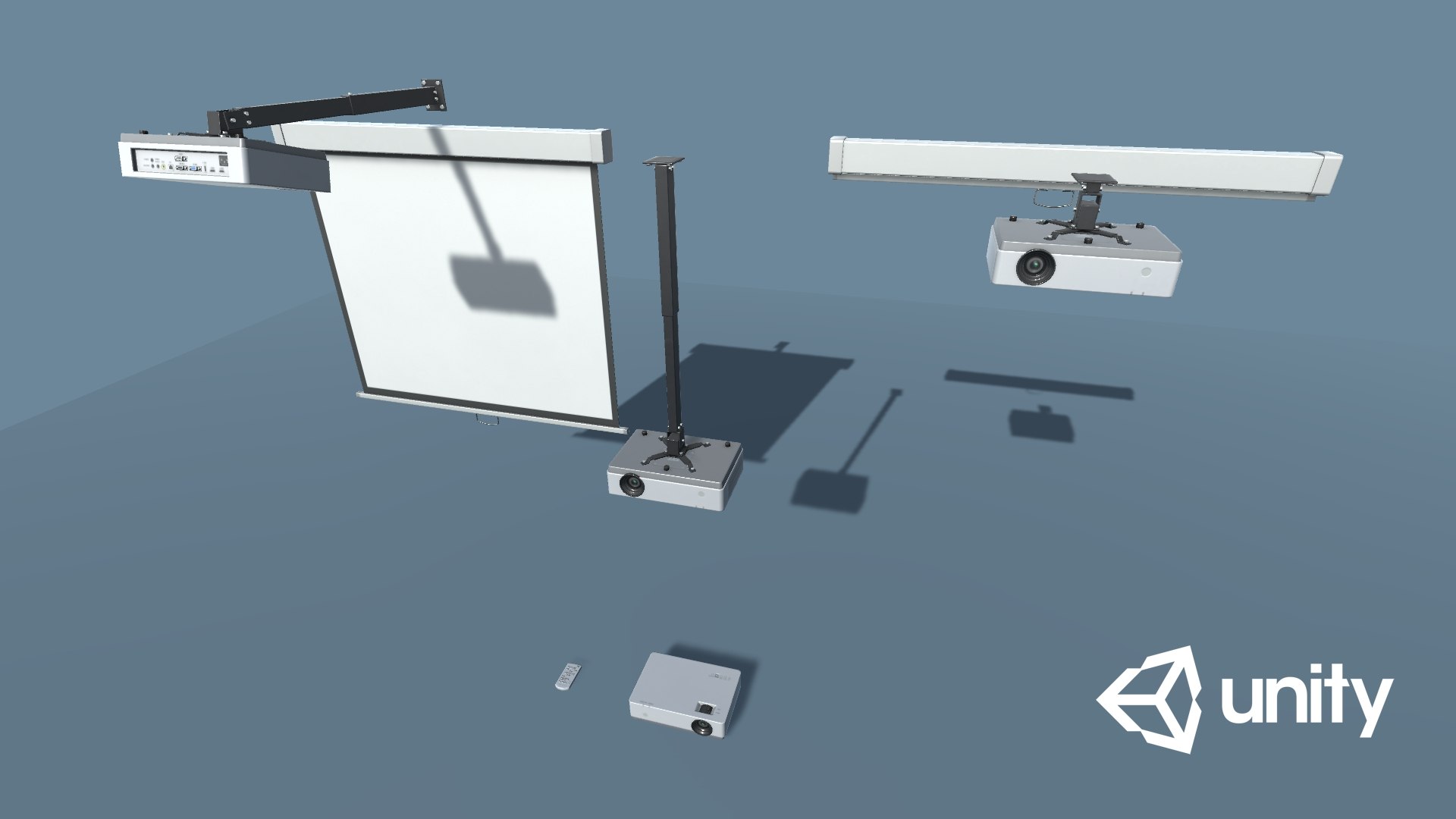 Projector And Screen Model - TurboSquid 1811073