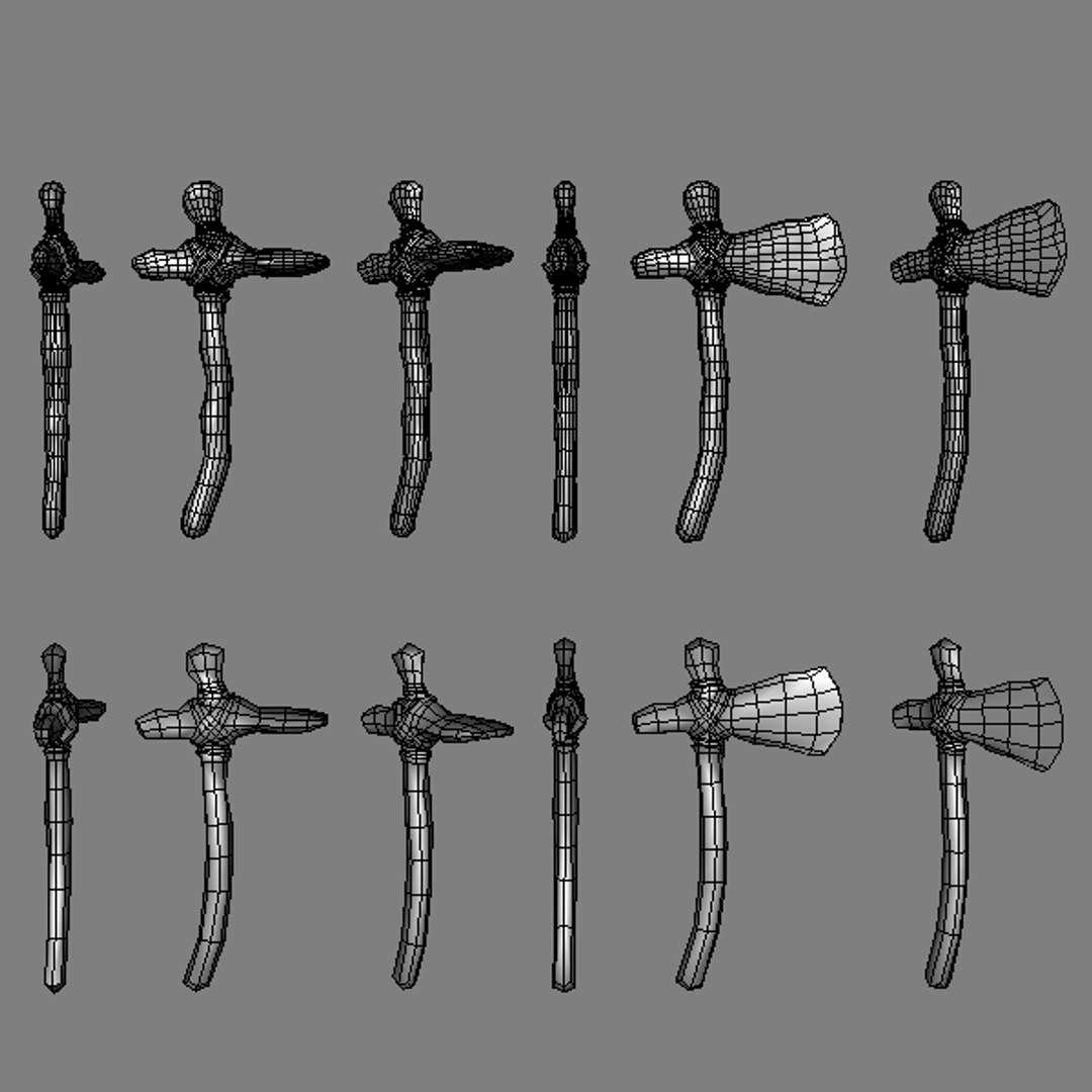 3d Stone Age Tools Model