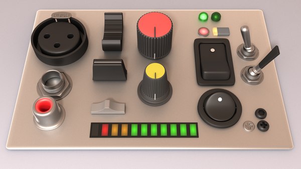 3d emergency button model