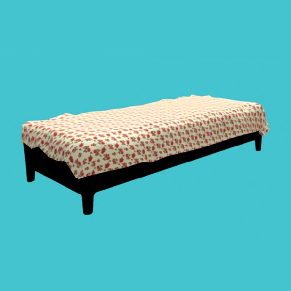 modelo 3d Cama individual - TurboSquid 2002625