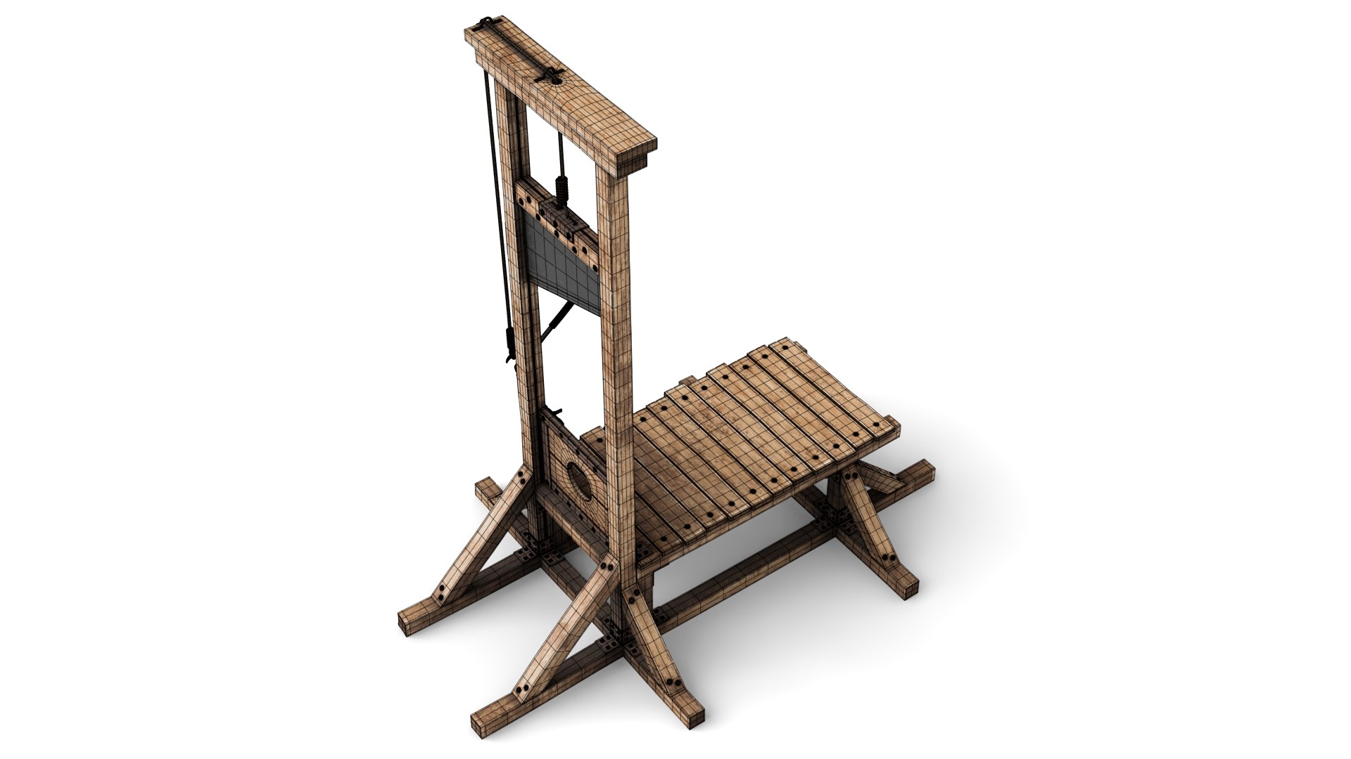Guillotine For Execution 3D - TurboSquid 1791367