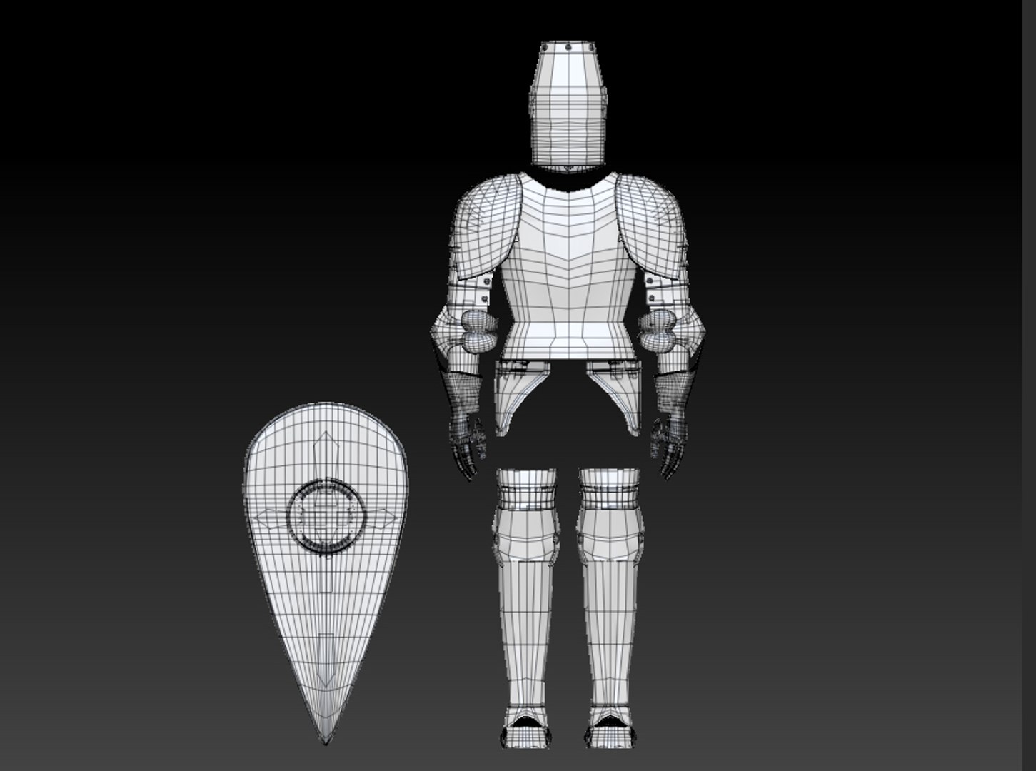 3d Knight Armor Model