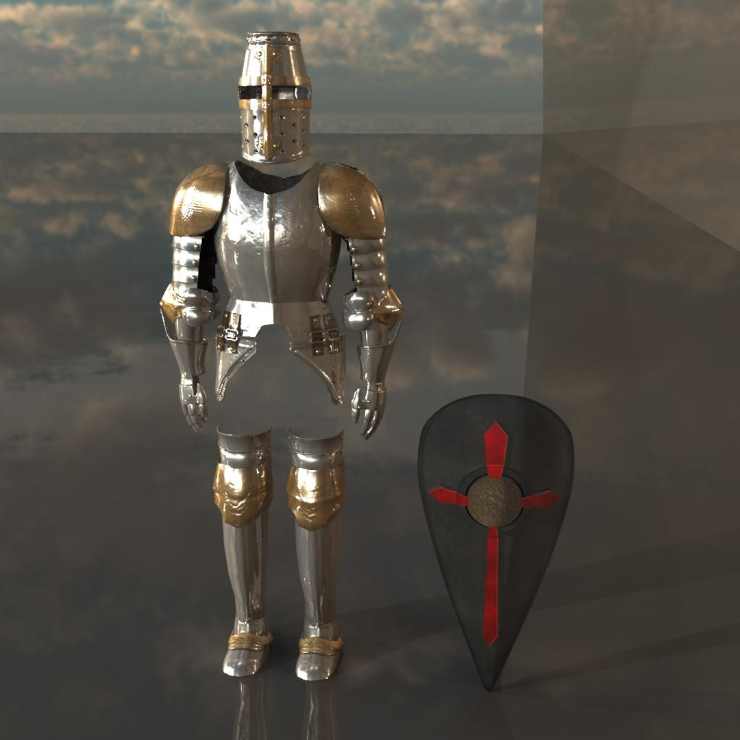 3d Knight Armor Model