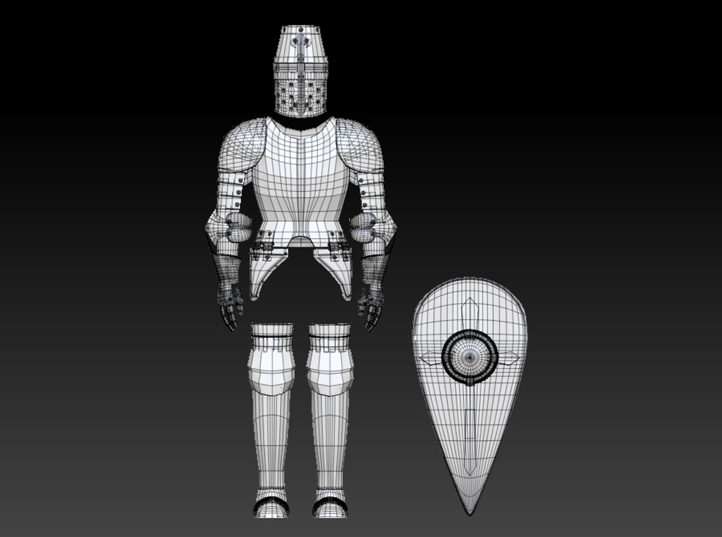 3d Knight Armor Model