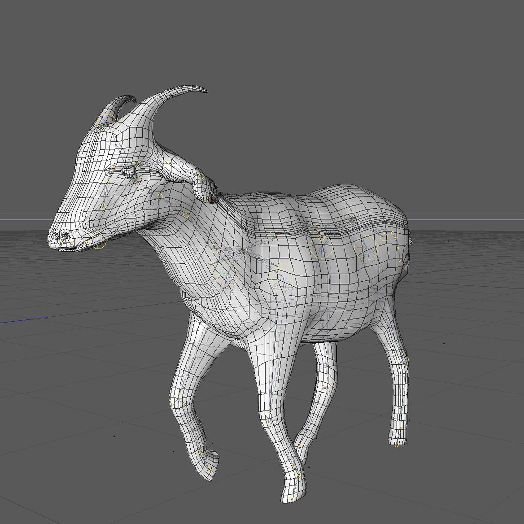 Goat walking rigged animal 3D model - TurboSquid 1155099