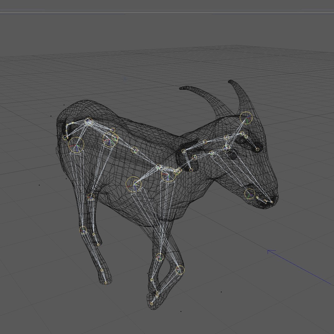 Goat walking rigged animal 3D model - TurboSquid 1155099