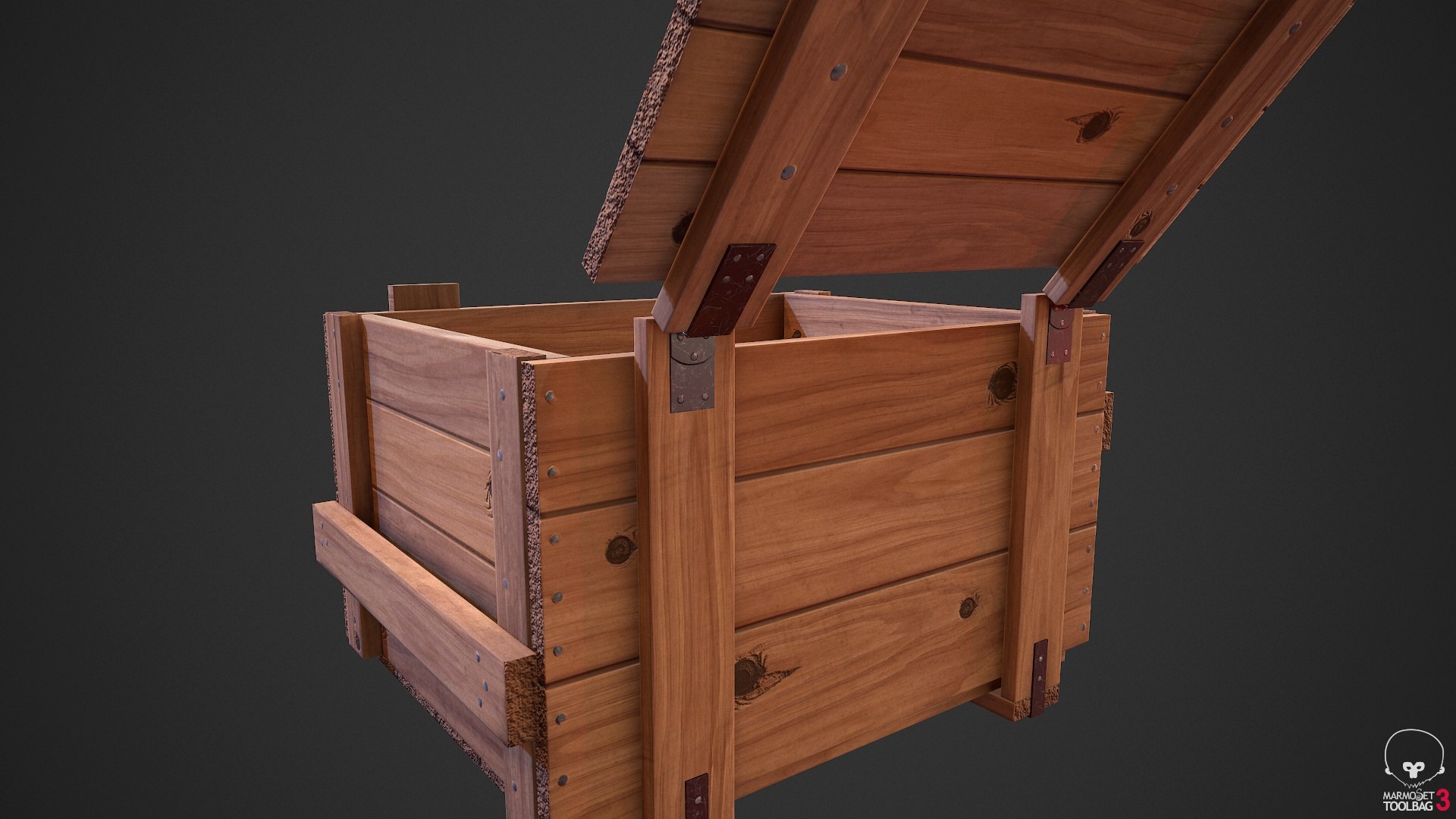 3D Retro Wooden Box Soviet Model - TurboSquid 1553775