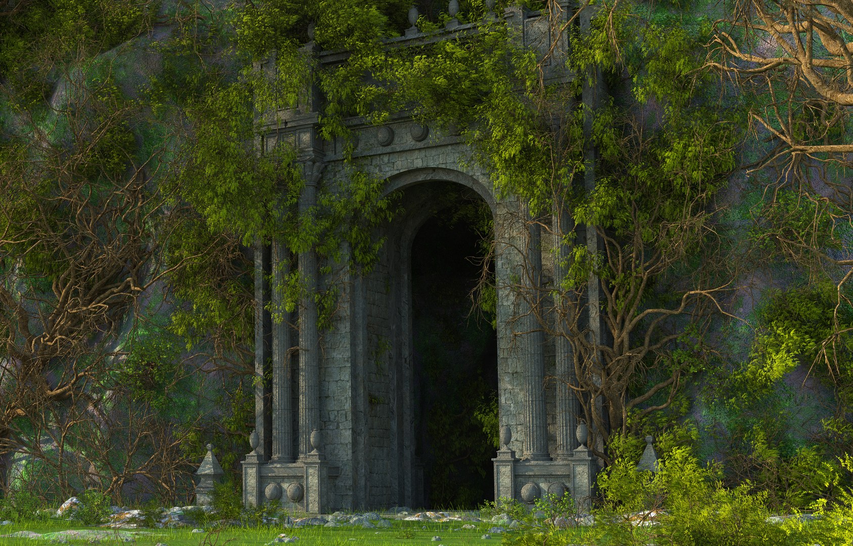 Fantasy Forest GateWay Landscape 3D - TurboSquid 1750775