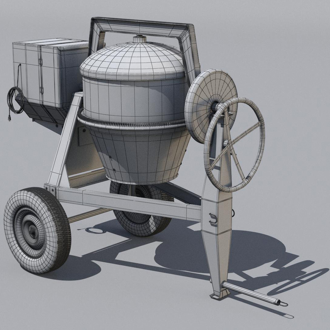 3d model cement mixer