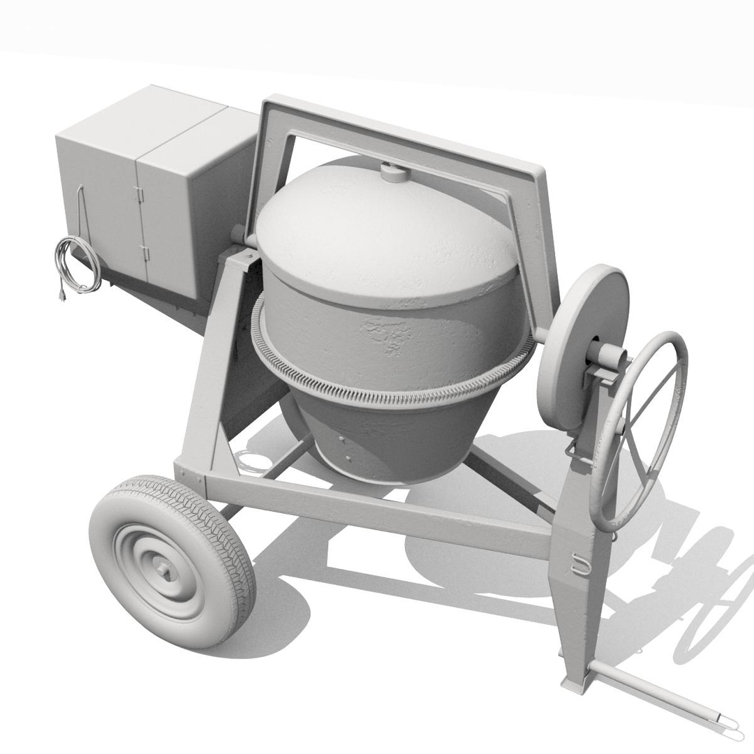 3d model cement mixer