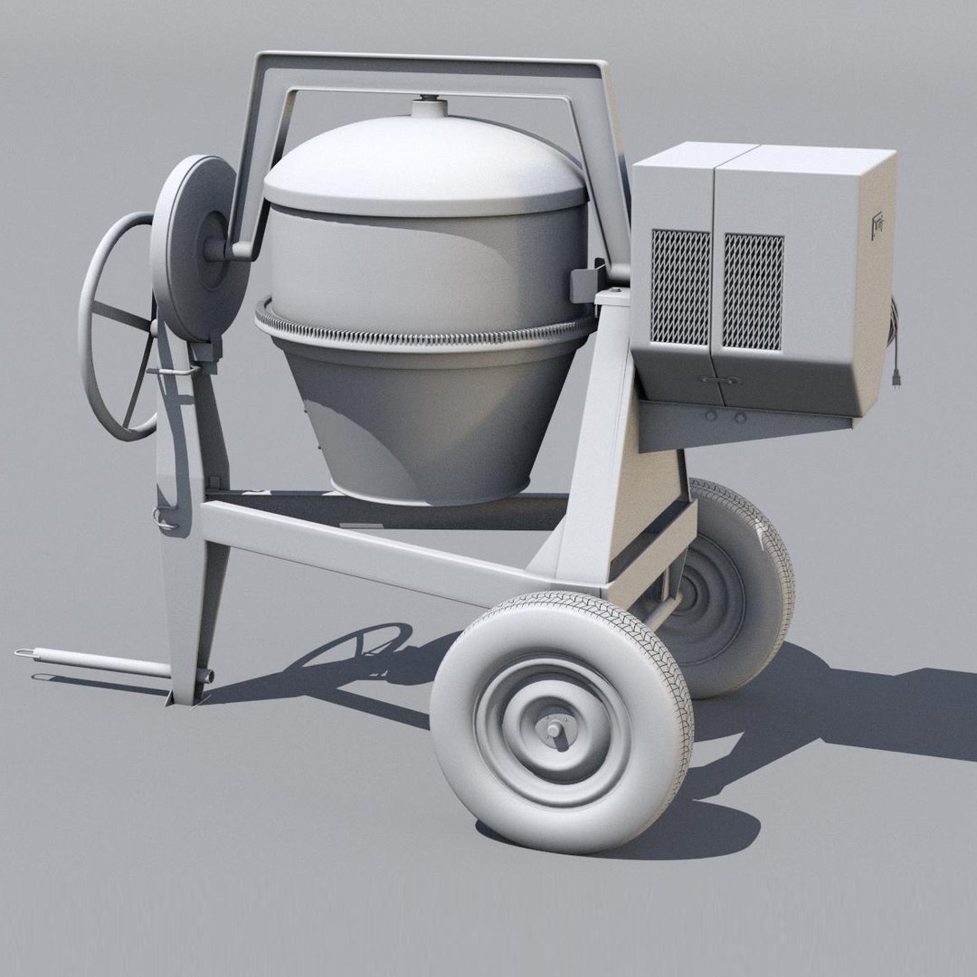 3d Model Cement Mixer