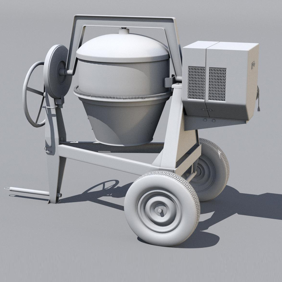 3d model cement mixer