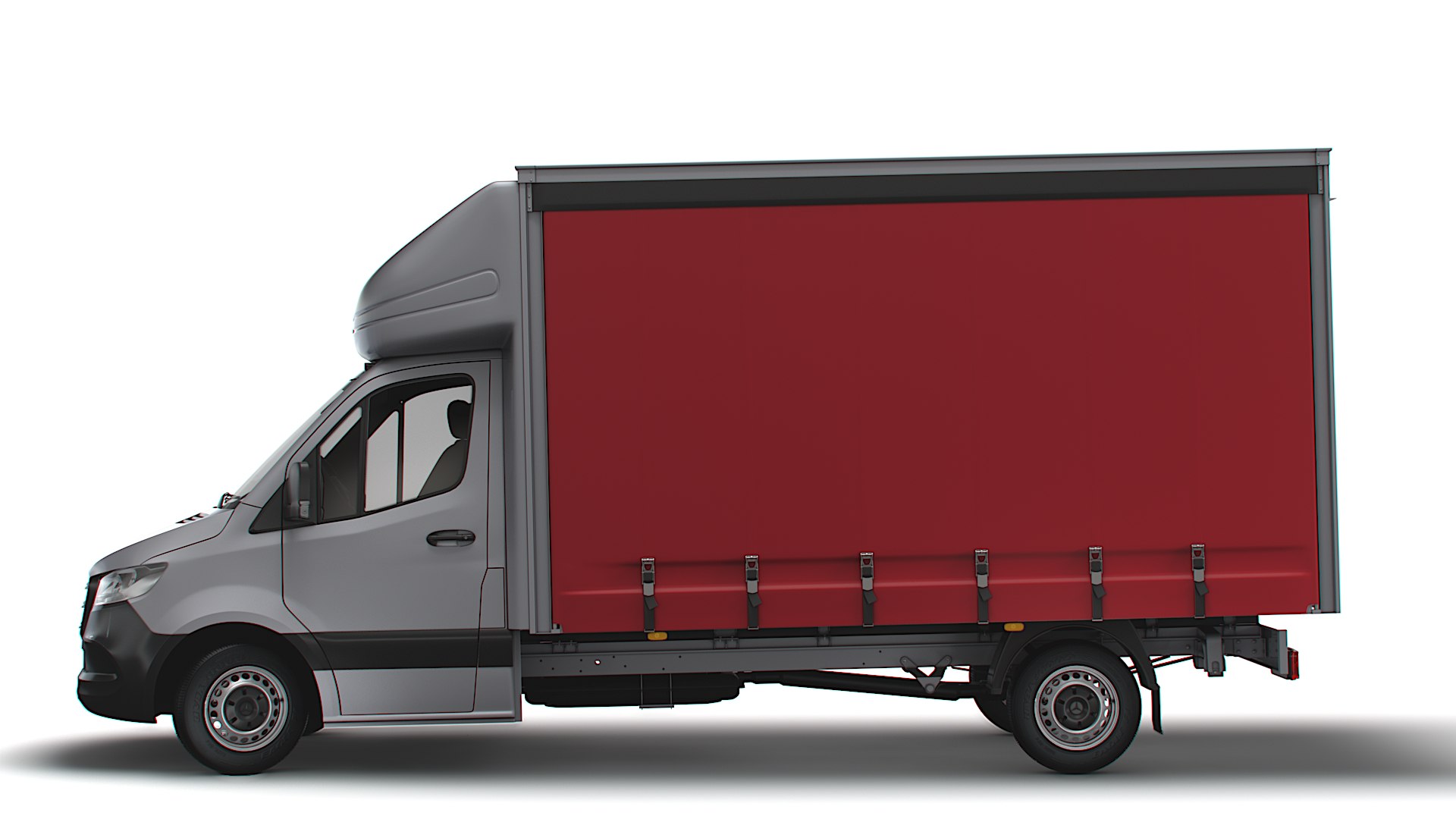 Mercedes Benz Sprinter Luton Curtain Sider 2023 Model - TurboSquid 2055905