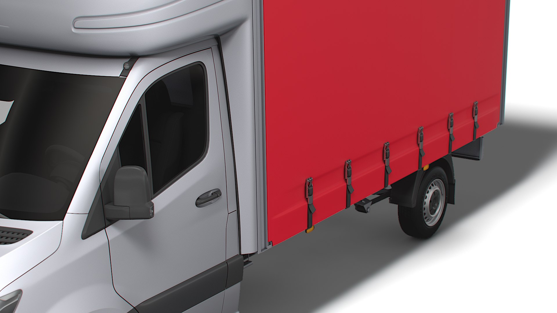 Mercedes Benz Sprinter Luton Curtain Sider 2023 Model - TurboSquid 2055905