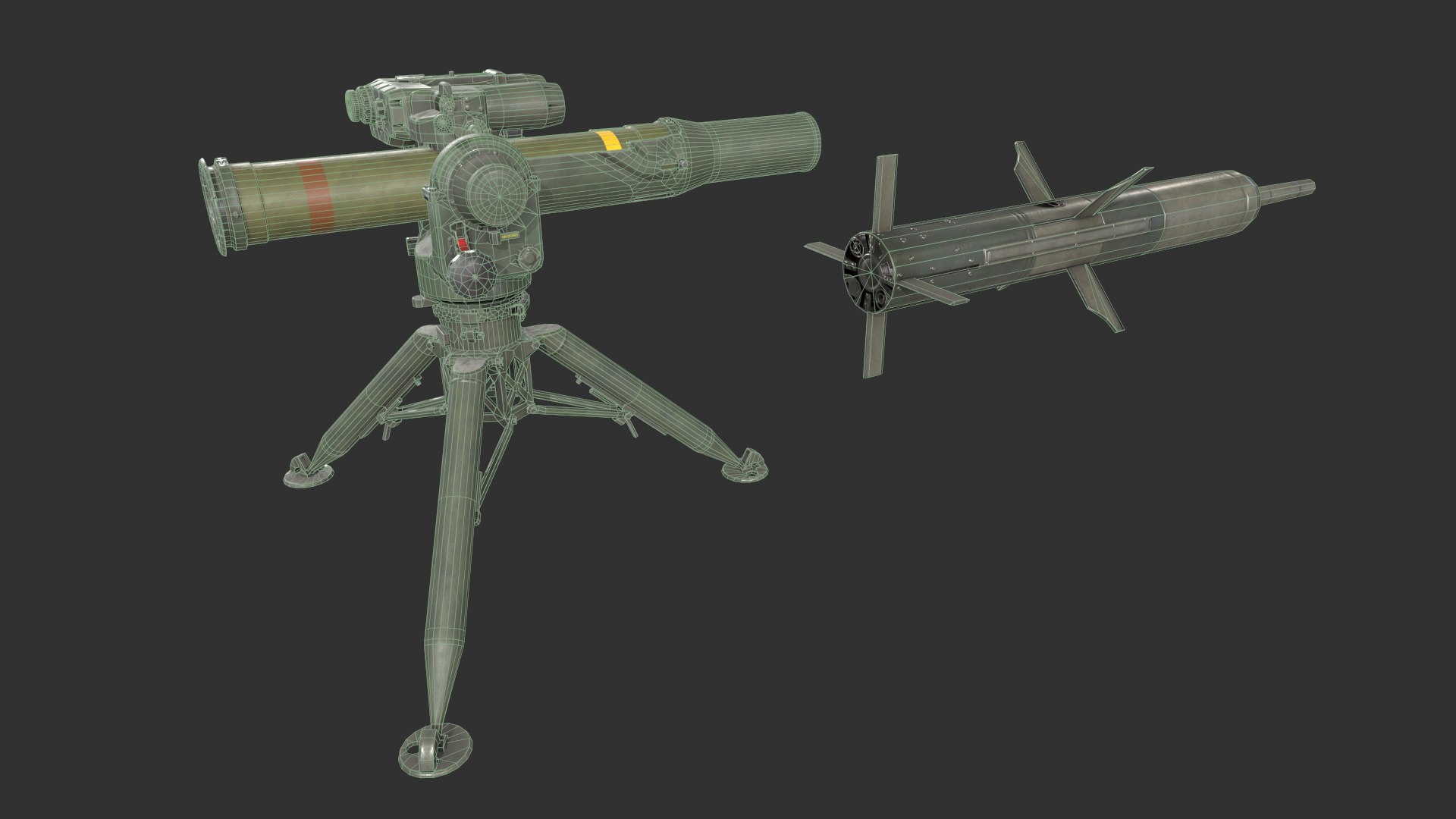 BGM-71 TOW ATGM 3D - TurboSquid 2114029