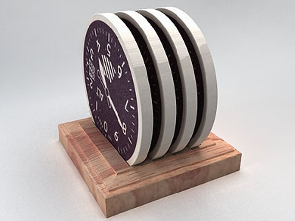 drinking coaster set design 3d model