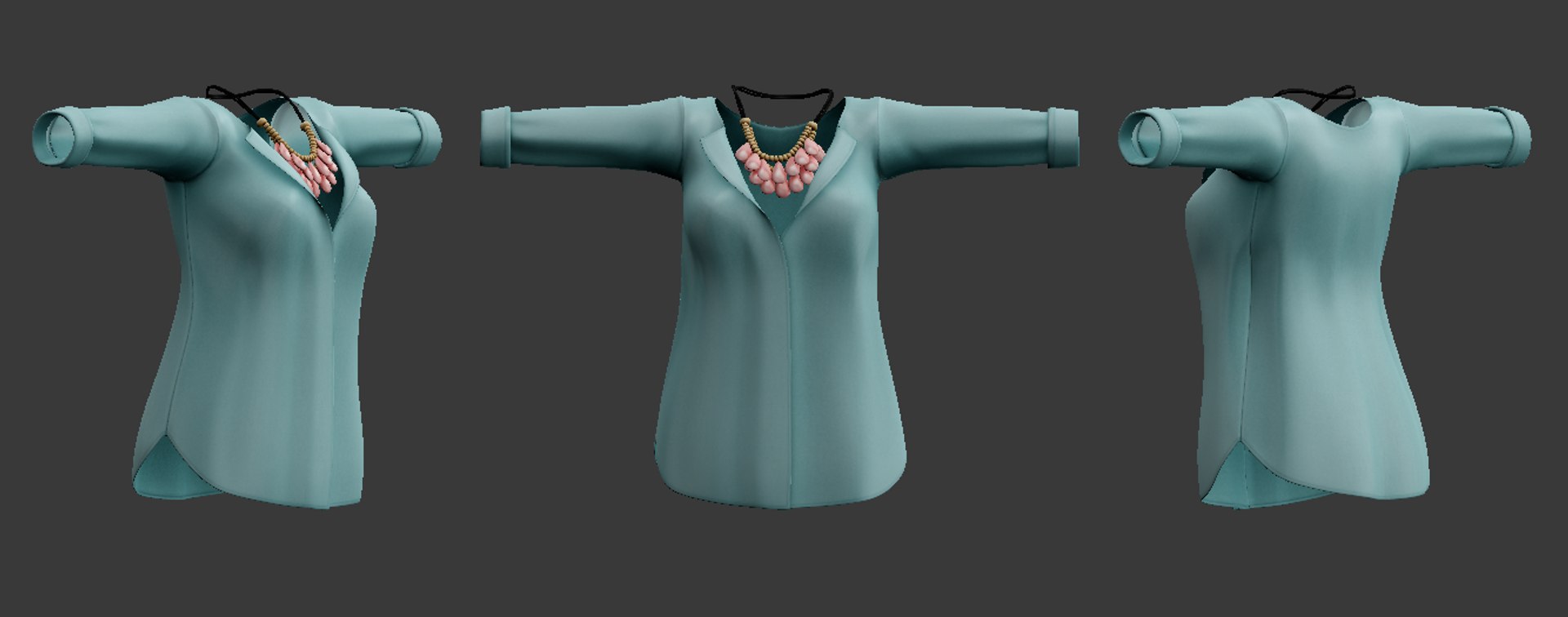 Blouse Set 3D Model - TurboSquid 1429847