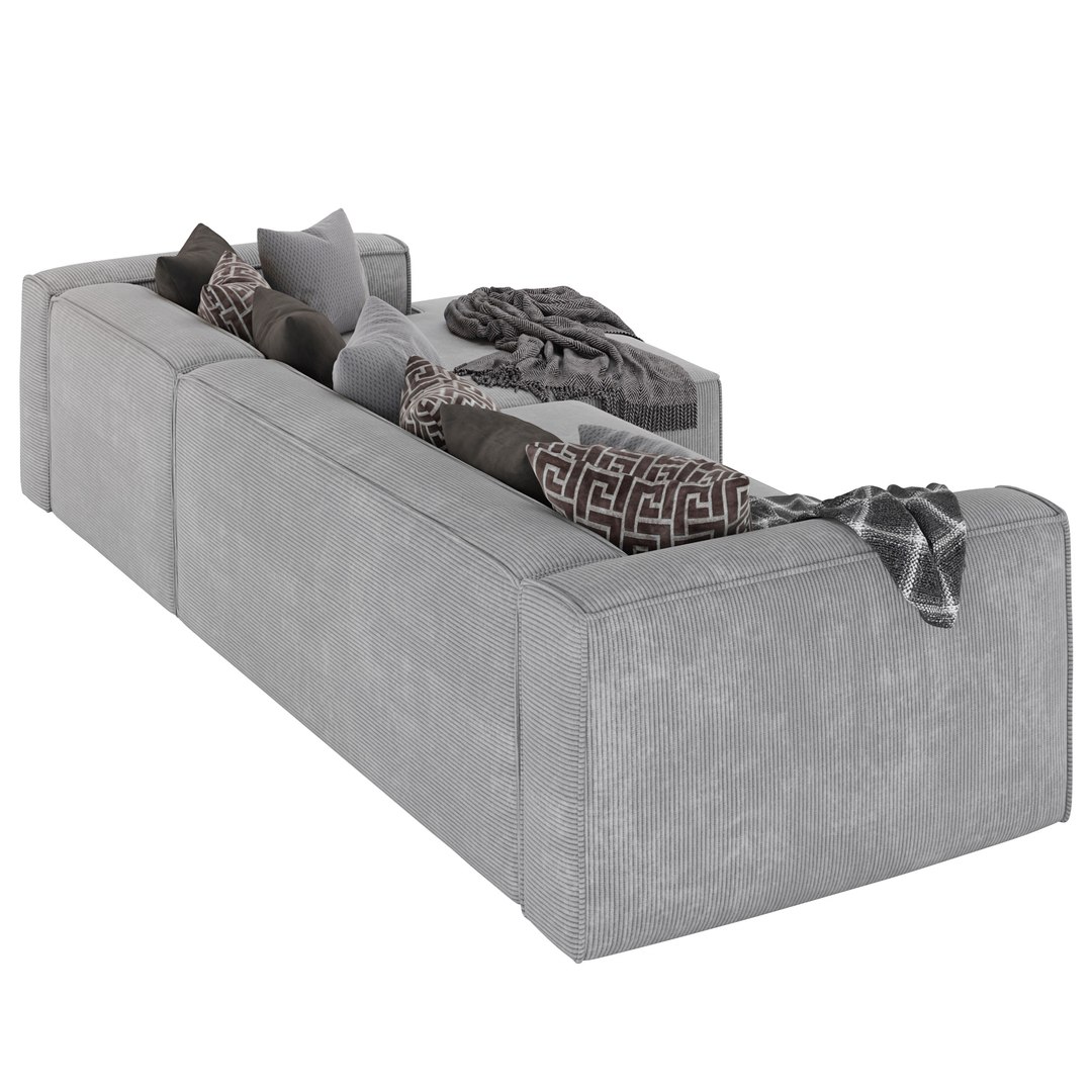 3D Sofa Blok 3-seater With Right Chaise Longue Model - TurboSquid 1856923