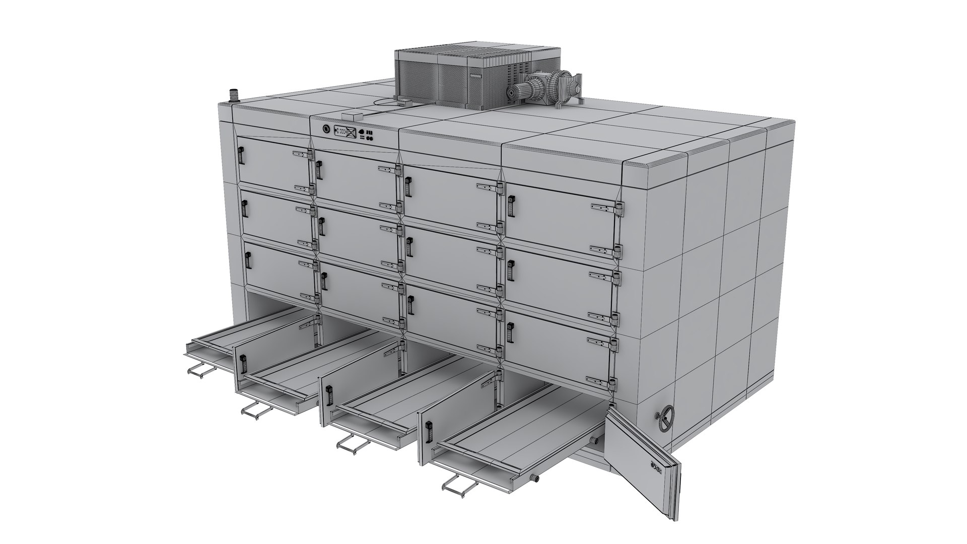 Morgue Refrigeration Units And Casket Coffin 3D Model - TurboSquid 2206197