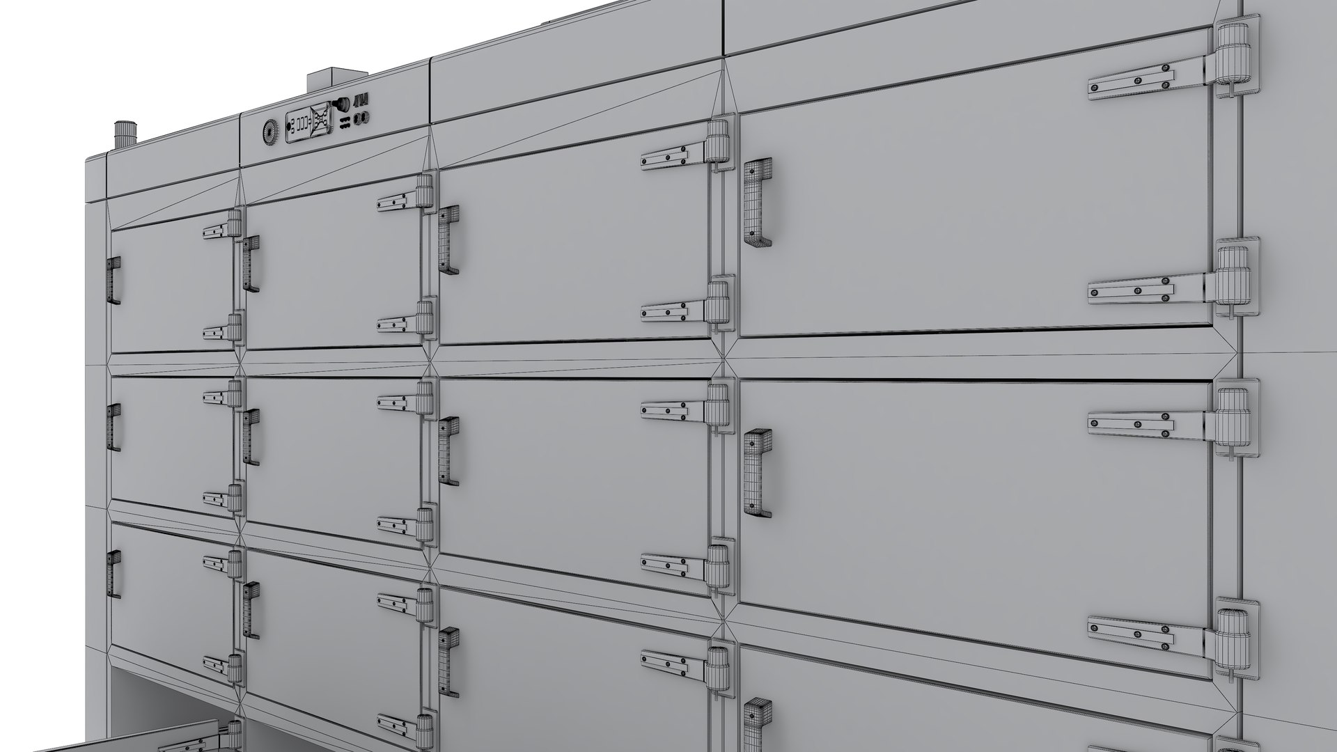 Morgue Refrigeration Units And Casket Coffin 3D Model - TurboSquid 2206197