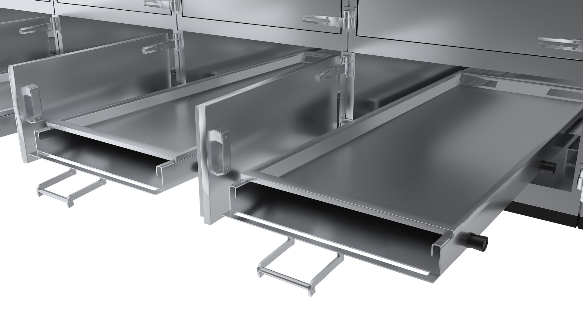 Morgue Refrigeration Units And Casket Coffin 3D Model - TurboSquid 2206197