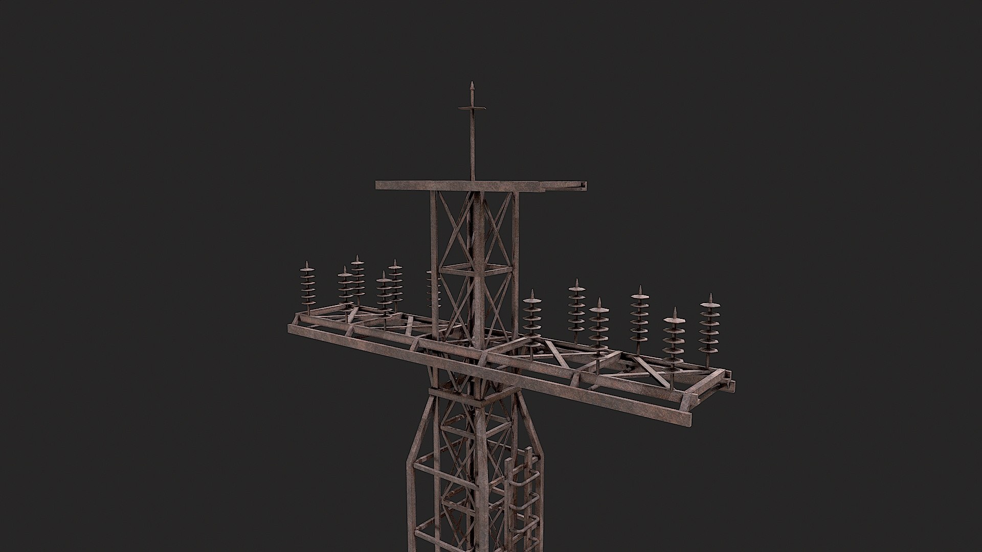 3D Model Post Apo Windmill Watchtower And Transmission Tower Collection ...