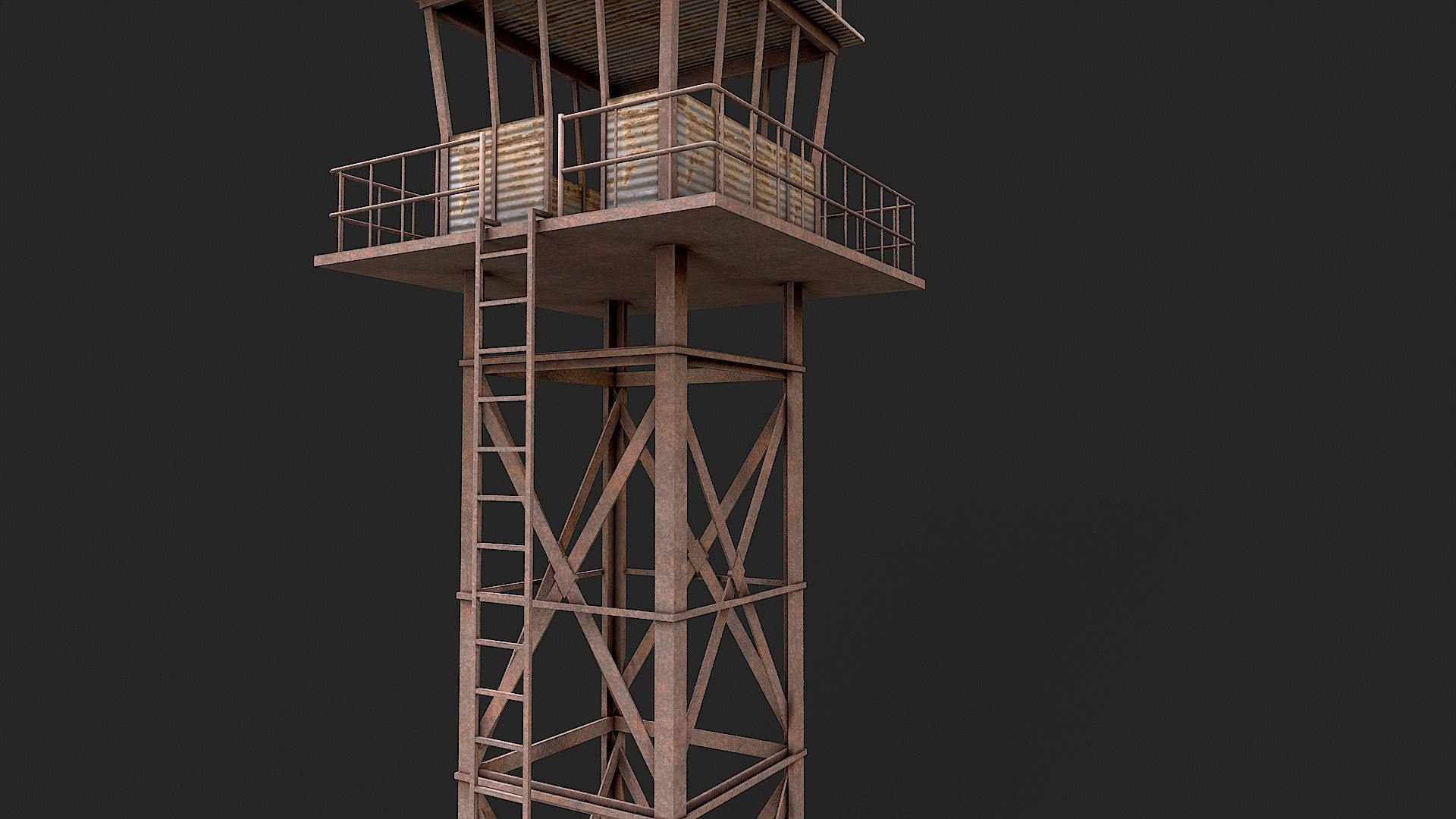 3D Model Post Apo Windmill Watchtower And Transmission Tower Collection ...