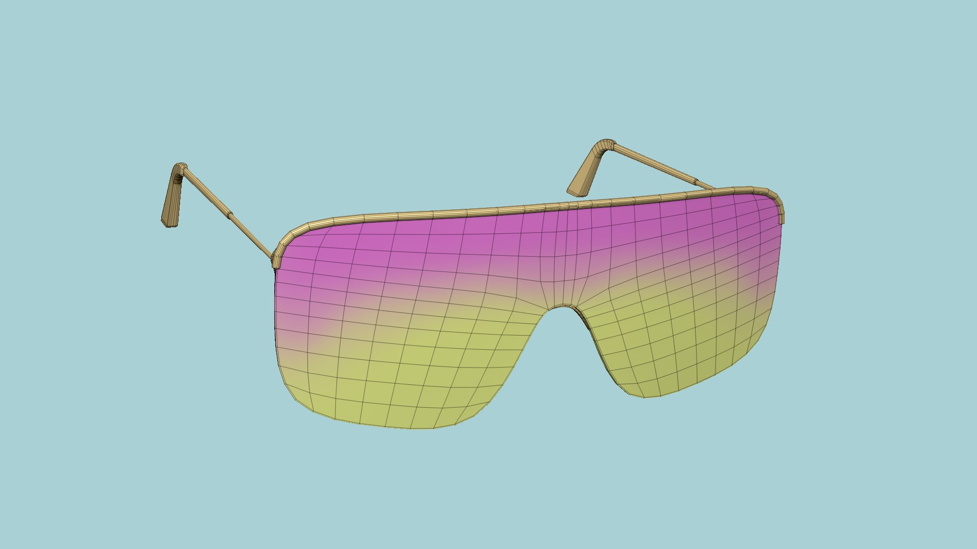 Sunglass I10 Pink Yellow - Character Design Fashion 3D Model ...