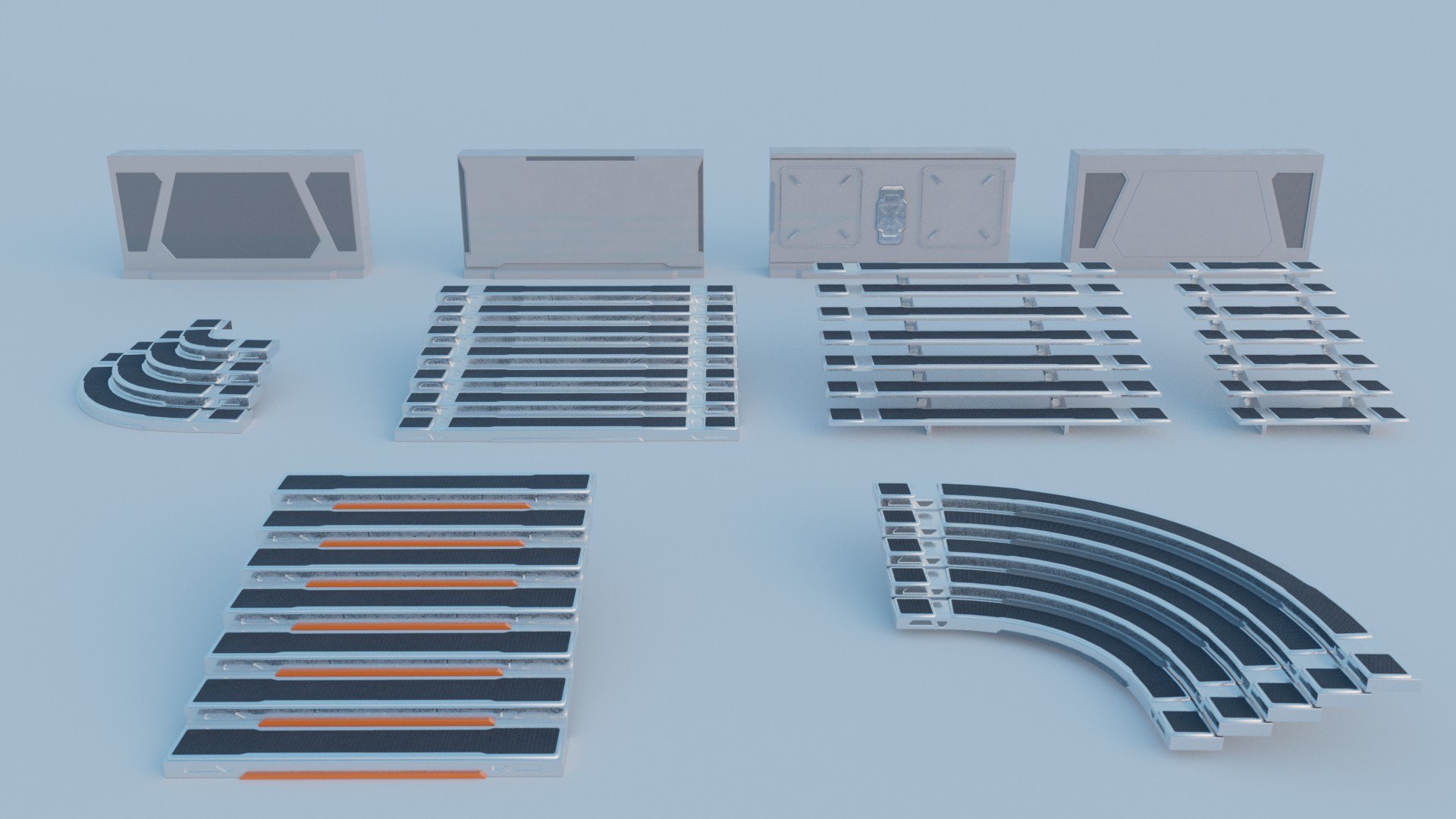 Sci-Fi Modular Environment Kit 3D - TurboSquid 2117162