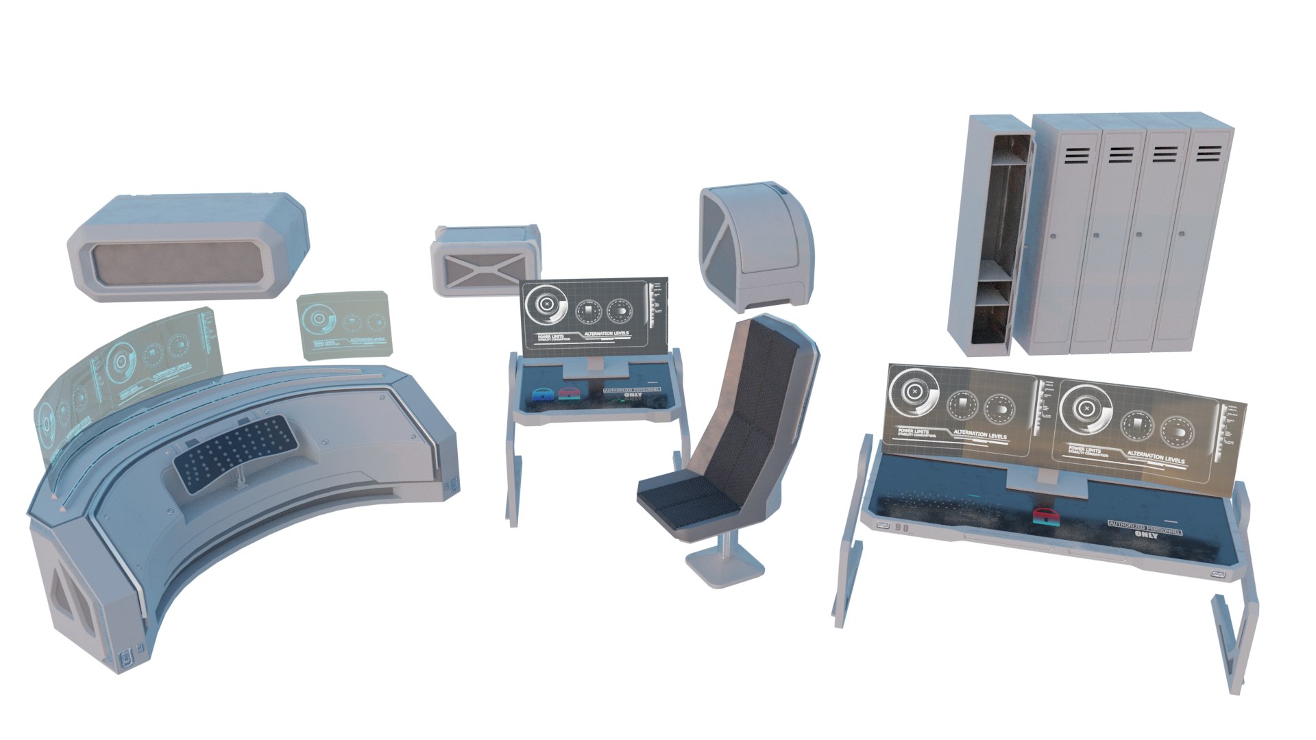 Sci-Fi Modular Environment Kit 3D - TurboSquid 2117162