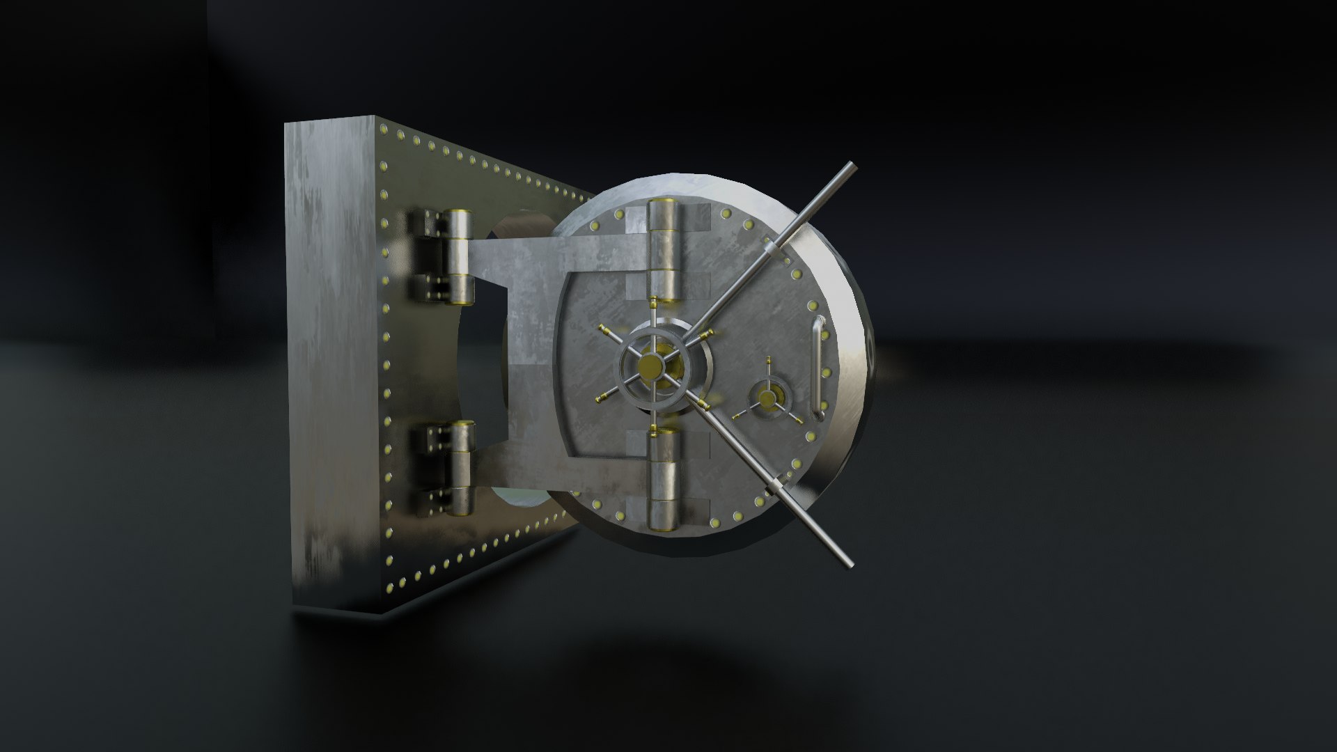 3D Reinforced Vault Door Set - TurboSquid 2000781