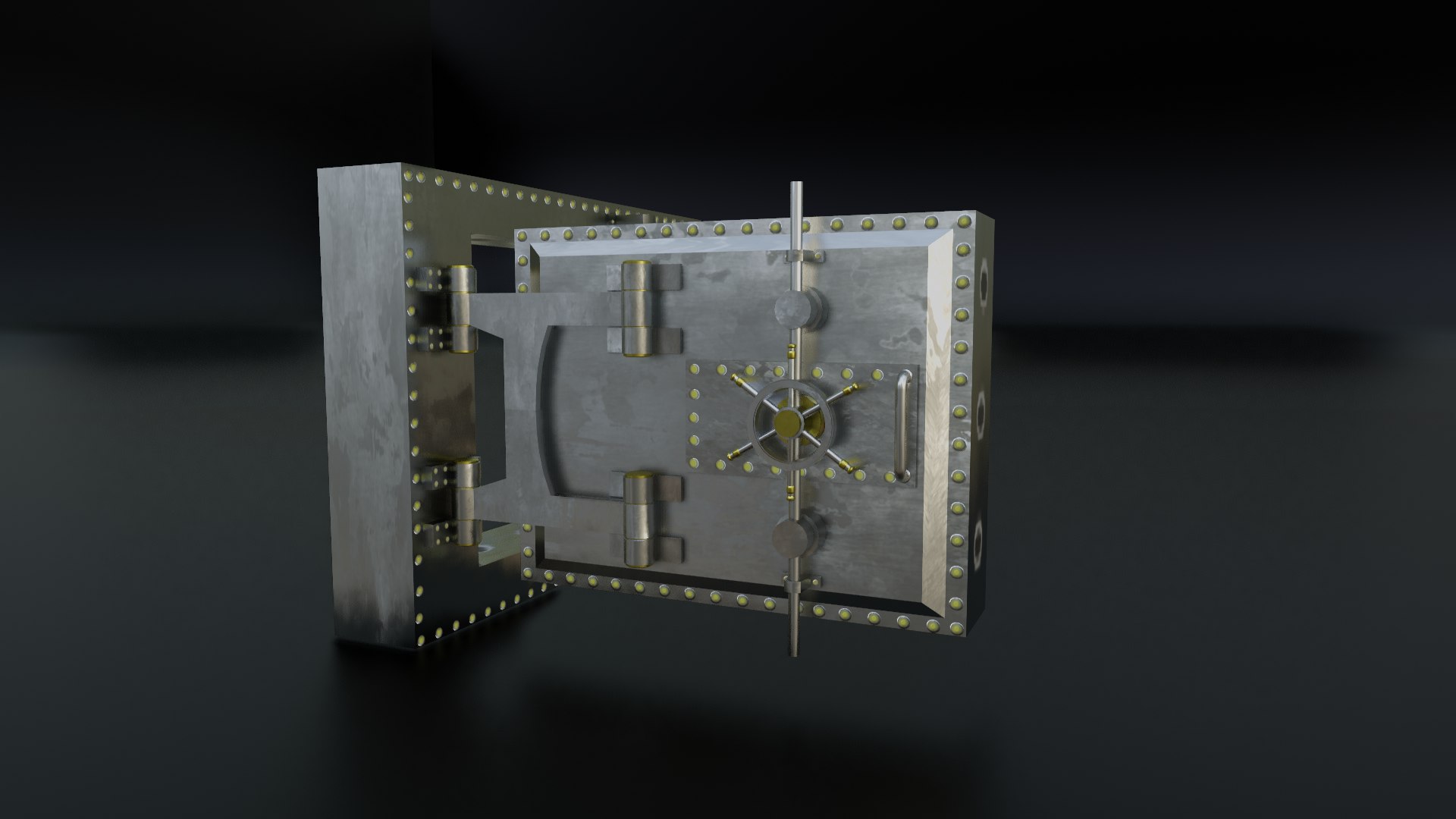 3D Reinforced Vault Door Set - TurboSquid 2000781