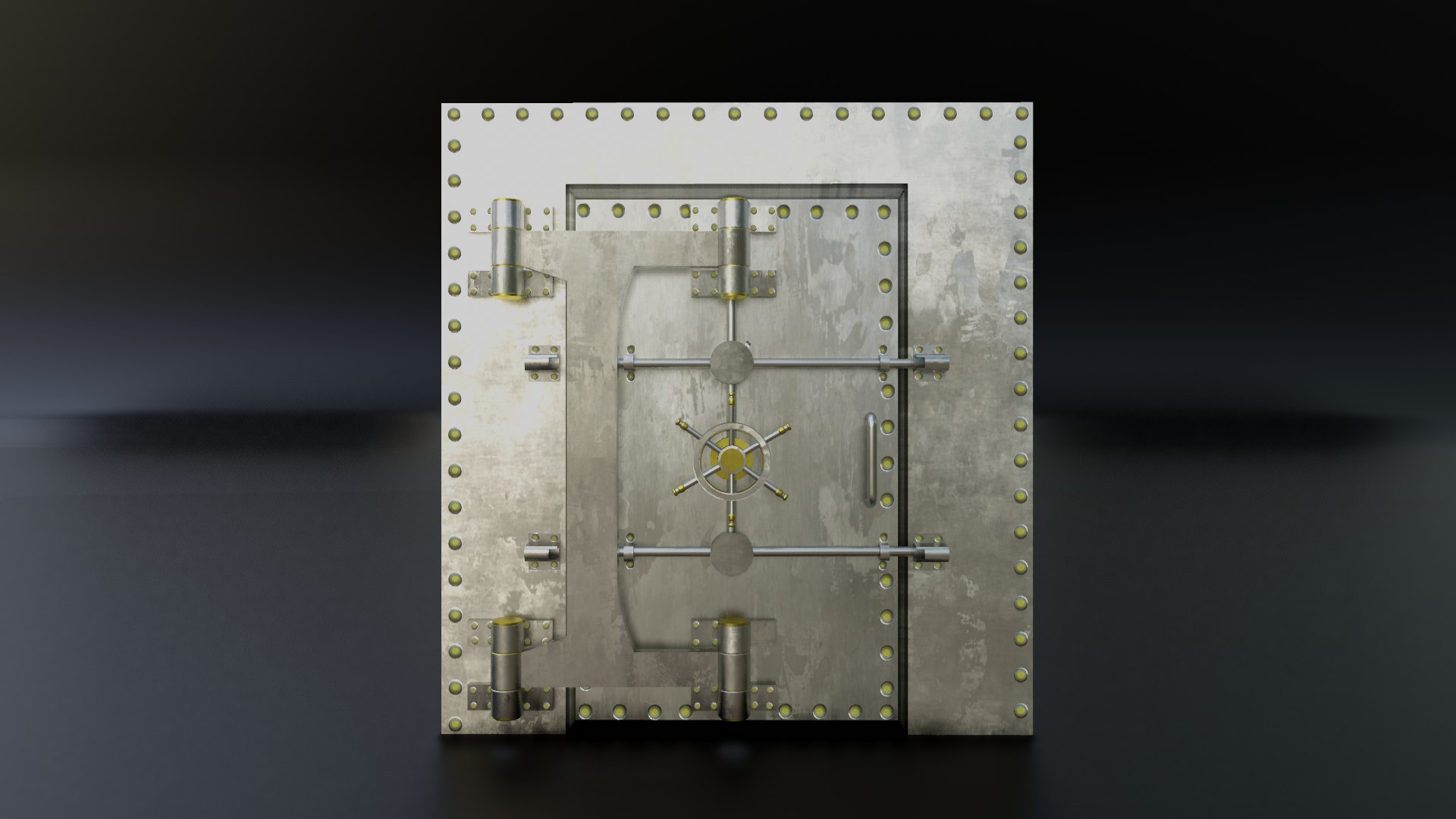 3D Reinforced Vault Door Set - TurboSquid 2000781