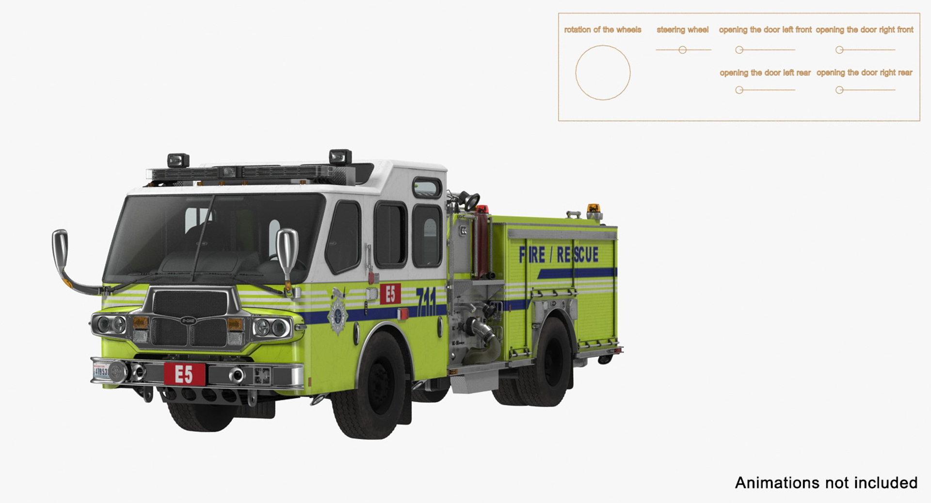 3d Department E-one Quest Pumper Model